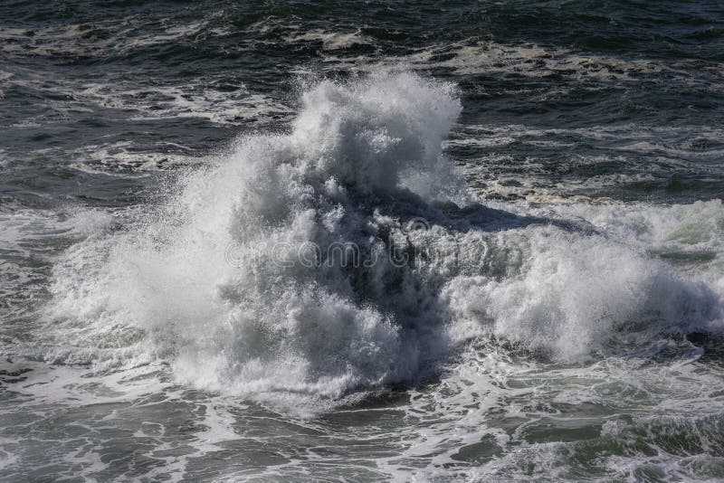 The Ocean is Rough and the Waves are High Stock Image - Image of ...