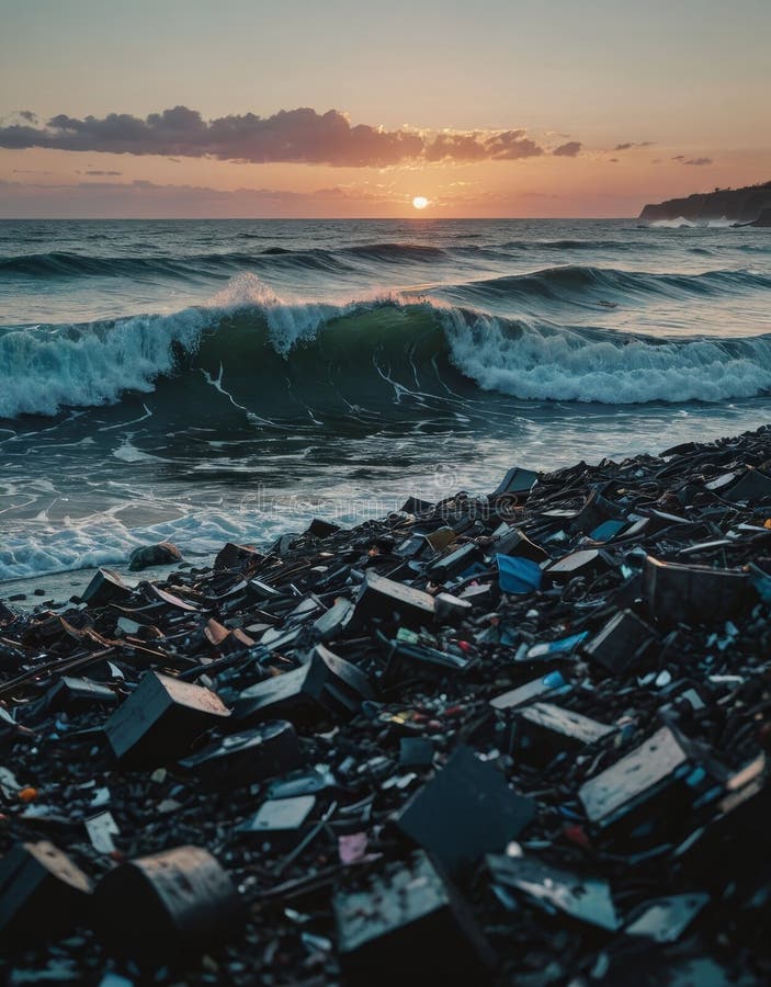 Ocean S Cry: a World in Peril Stock Illustration - Illustration of ...