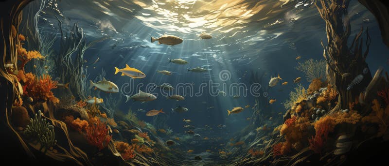 Ocean S Secrets: Diving into the Unknown. Generative AI Stock ...