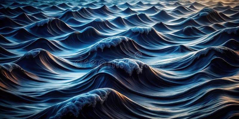 Ocean S Undulating Symphony a Mesmerizing Spectacle of Deep Blue Waves ...