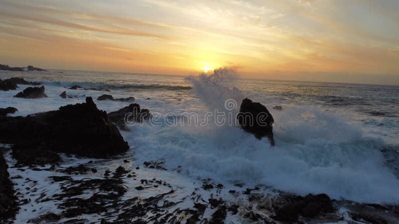 Ocean in SA stock photo. Image of horizon, evening, wave - 253914598