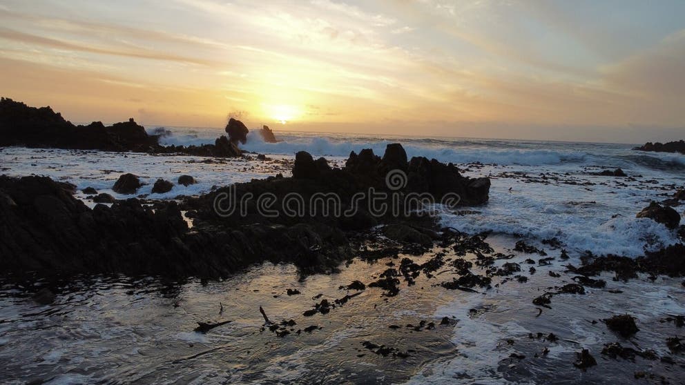 Ocean in SA stock photo. Image of sunlight, sunset, dusk - 253914610