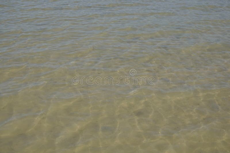 The Ocean with Sand and Reflection on the Surface Stock Photo - Image ...