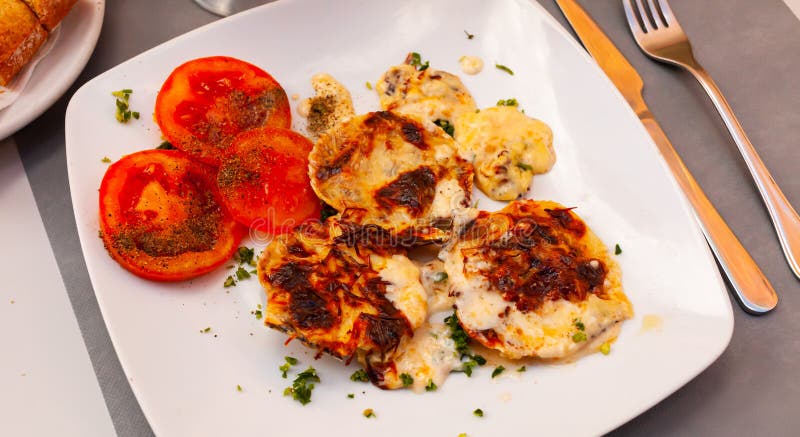 Ocean Scallop Stuffing on Half Shell Stock Image - Image of stuffed ...