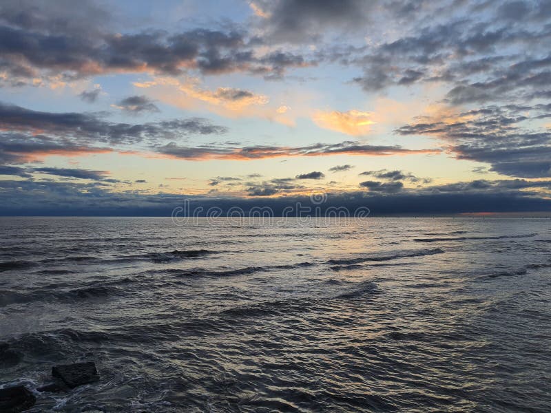 Ocean&sea Sunset Colors Stock Photo - Image of oceansea, colors: 296848700