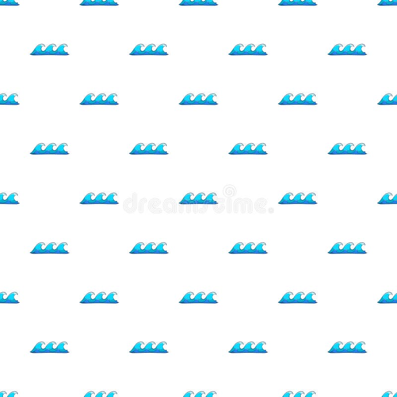 Ocean or Sea Wave Pattern, Cartoon Style Stock Vector - Illustration of ...