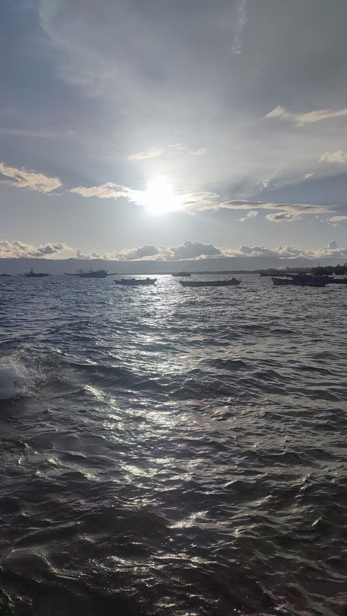Ocean Sea Wave Sunset Skies Sun Cloud Stock Photo - Image of skies ...