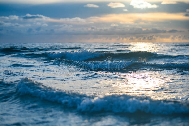 Ocean Seascape and Waves Splashing. Ocean Wave. Scenic Seascape. Waves ...