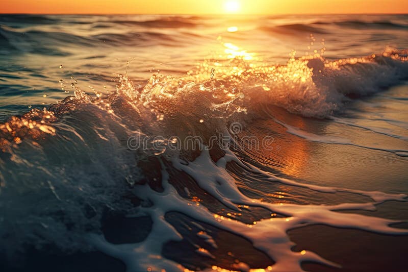 Ocean Serenity Aquatic Tranquility Stock Illustration - Illustration of ...