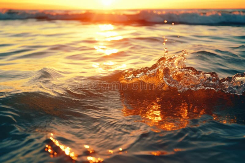 Ocean Serenity Aquatic Tranquility Stock Illustration - Illustration of ...