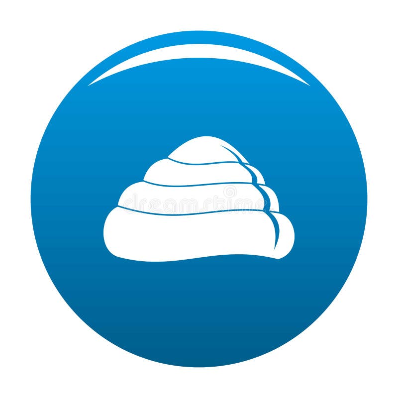 Ocean Shell Icon Vector Blue Stock Vector - Illustration of nature ...