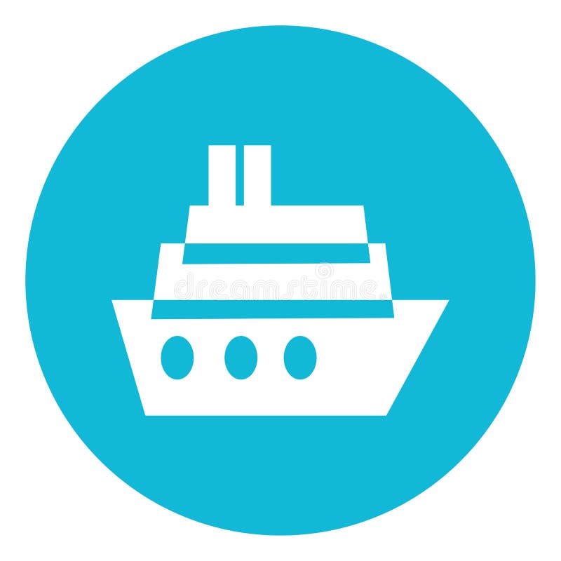 Ocean, Sea, Ship, Waves Icon. Black Version Vector Stock Vector ...