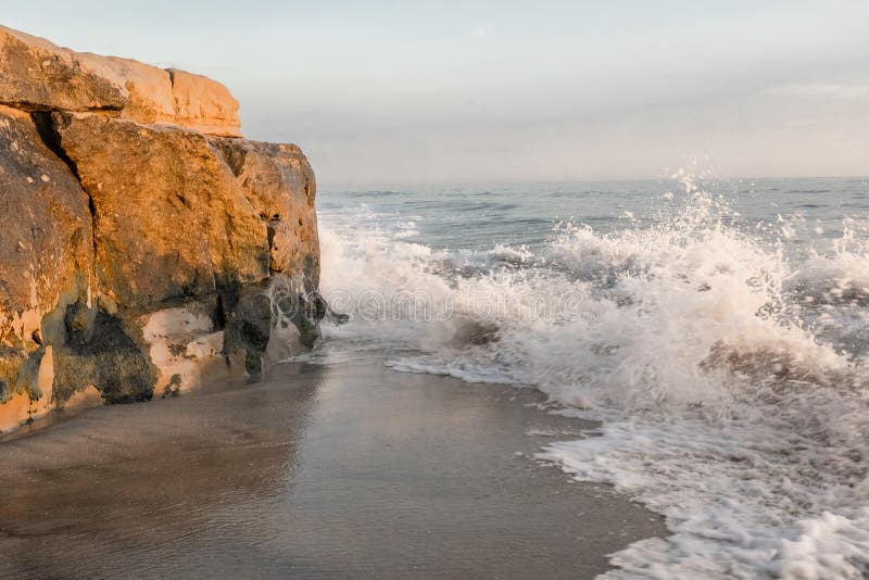 The Ocean Shore is Washed by a Wave. Stock Photo - Image of foam, fresh ...