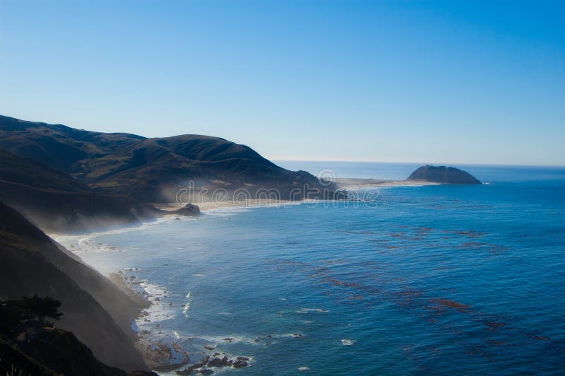 Ocean shoreline stock image. Image of beach, rocks, water - 17285805