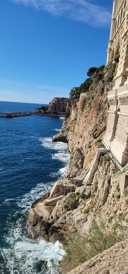 Ocean side - Monaco stock photo. Image of cliff, ocean - 263364206