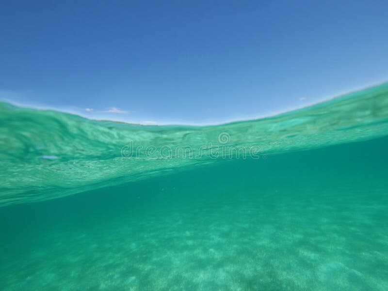 Caribbean Sea Split Level Ocean Stock Photo - Image of level, green ...