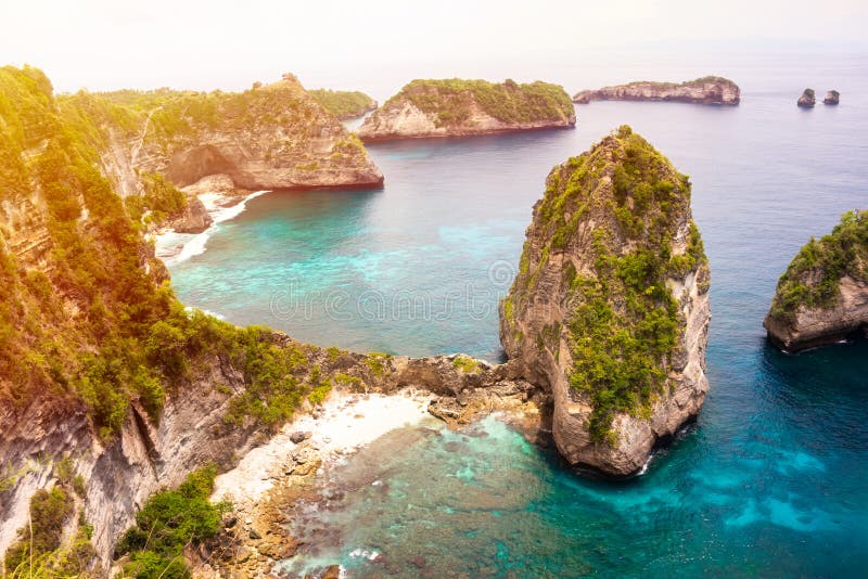 Ocean and Small Islands View on Bali Island, Indonesia Stock Image ...