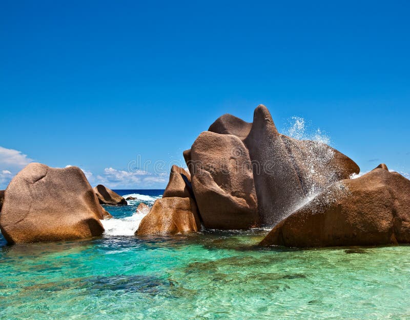 Ocean splash stock photo. Image of cliff, africa, tropical - 16030100