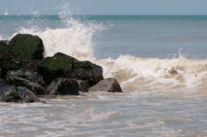 Ocean splash stock photo. Image of breakwater, surge - 56500774