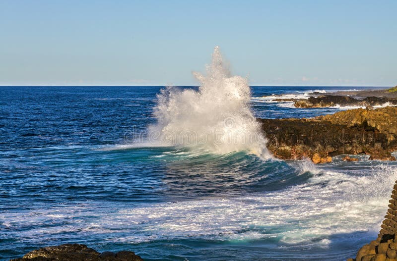 Ocean splash stock photo. Image of cloud, coast, ocean - 239634830