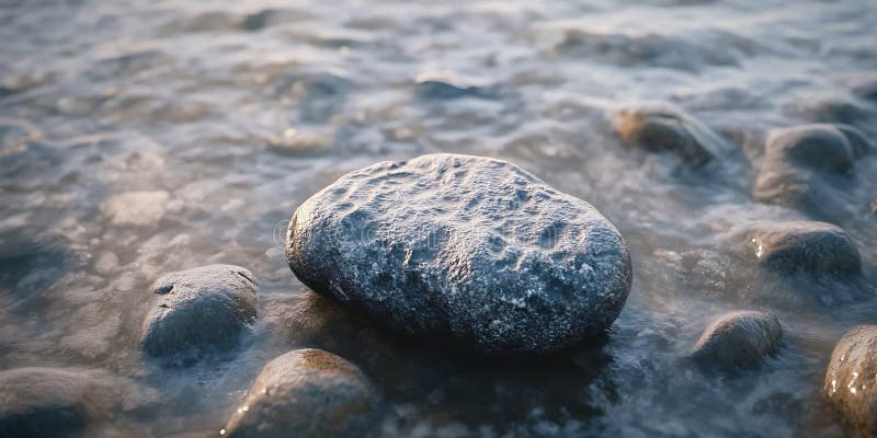 Ocean Stone Beach Background Stock Illustration - Illustration of ocean ...
