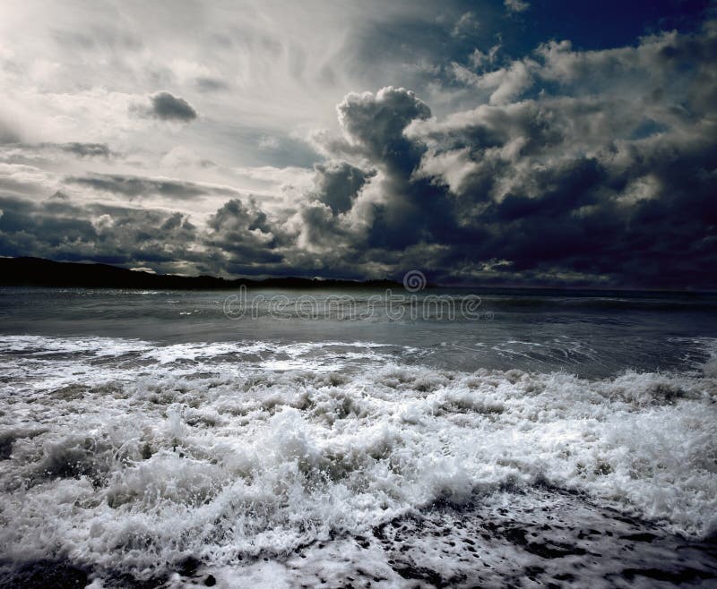 Ocean storm stock photo. Image of cloudy, dark, beautiful - 19455378