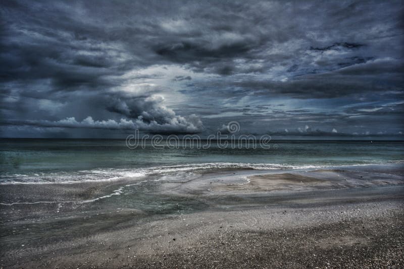 Ocean storm stock photo. Image of beach, ocean, clouds - 97811336