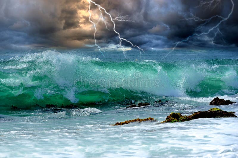 Ocean storm stock photo. Image of ocean, nature, bolt - 30419132