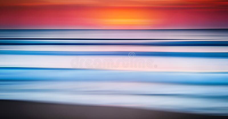 Ocean Sunrise in Abstract at Chatham, Cape Cod Stock Illustration ...