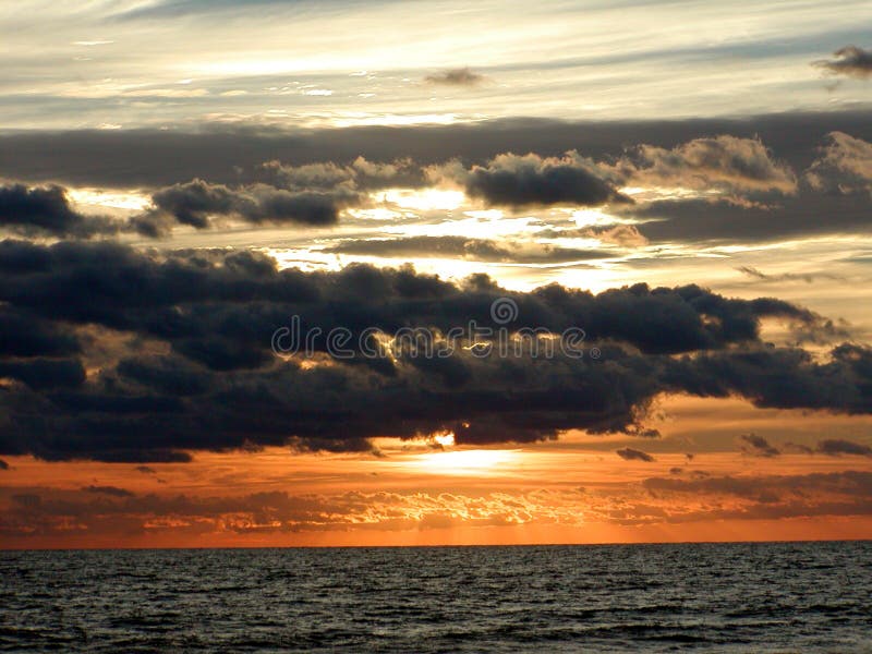 Ocean Sunrise Horizon 2 stock photo. Image of storm, outerbanks - 226598