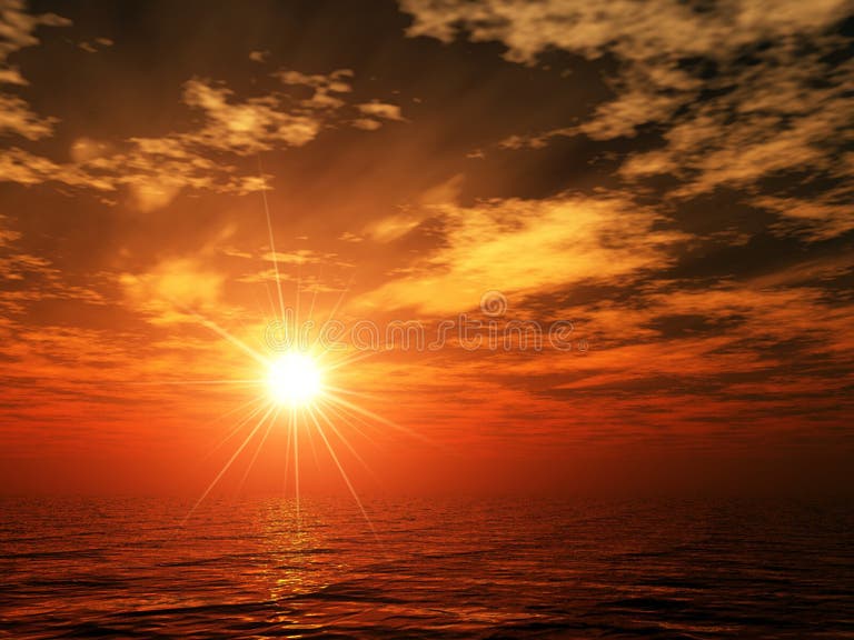 Sunset Majestic Ocean Scene Stock Illustrations – 17,196 Sunset ...