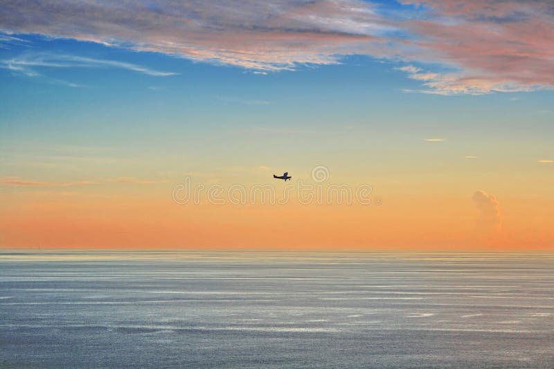 The ocean at sunset. stock photo. Image of cloudscape - 27929706