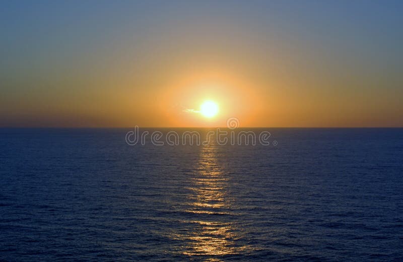 Open Ocean Sunset sail stock photo. Image of ocean, setting - 120409006