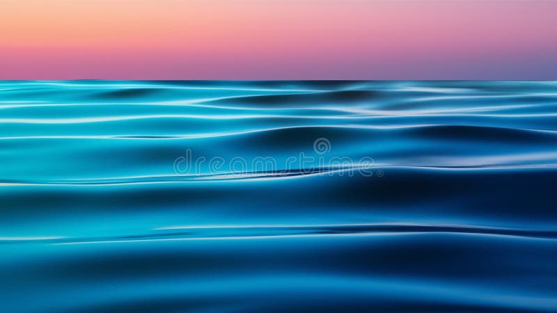 Ocean Sunset Gradient Transition from Turquoise To Navy Blue Stock ...