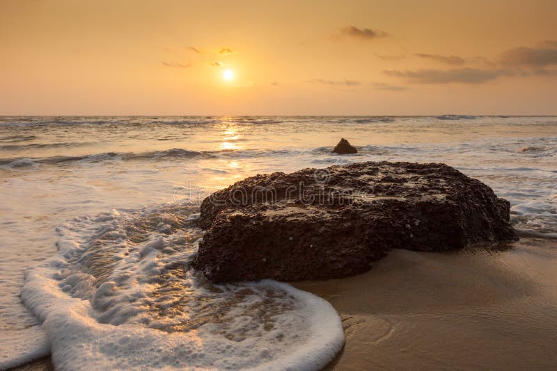 The ocean at sunset stock image. Image of heat, tide - 31161531