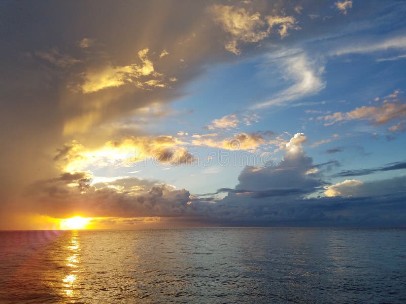 Ocean sunset jamaica stock image. Image of jamaica, sunset - 124112395