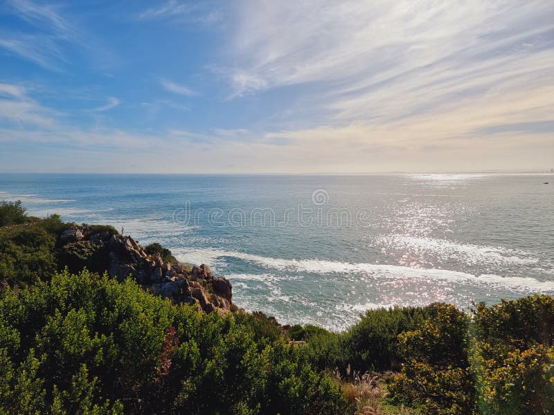 Ocean, Sunset, Mountain, View, Rock, Stock Photo - Image of cliff ...