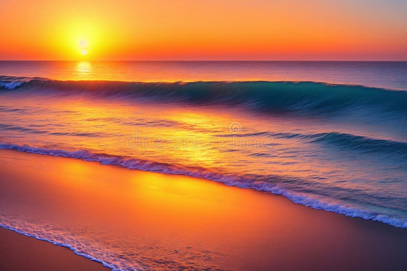 Ocean at Sunset, Sea Landscape Panorama, Sea Sunset, Sun Over Water ...