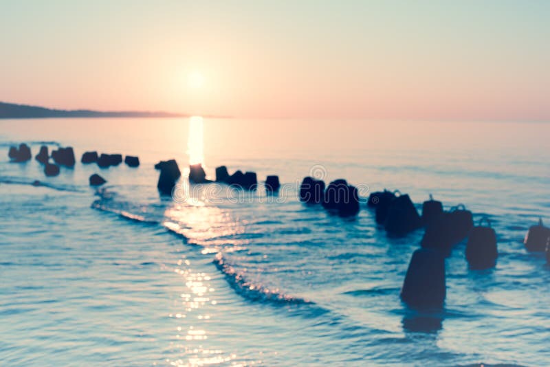 Ocean Sunset Sky - Gorgeous Panorama Twilight Sky and Peaceful Water ...