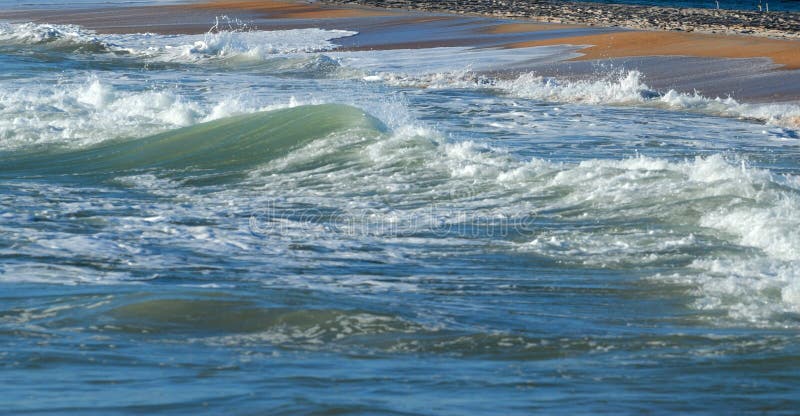 Ocean surf on beach stock photo. Image of curve, landscape - 108581910