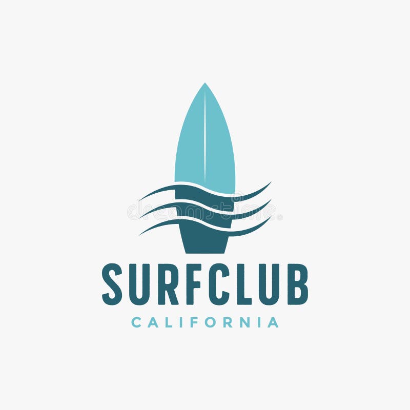 Ocean Surf Logo Vector Illustration Design, Abstract and Surfing Board ...