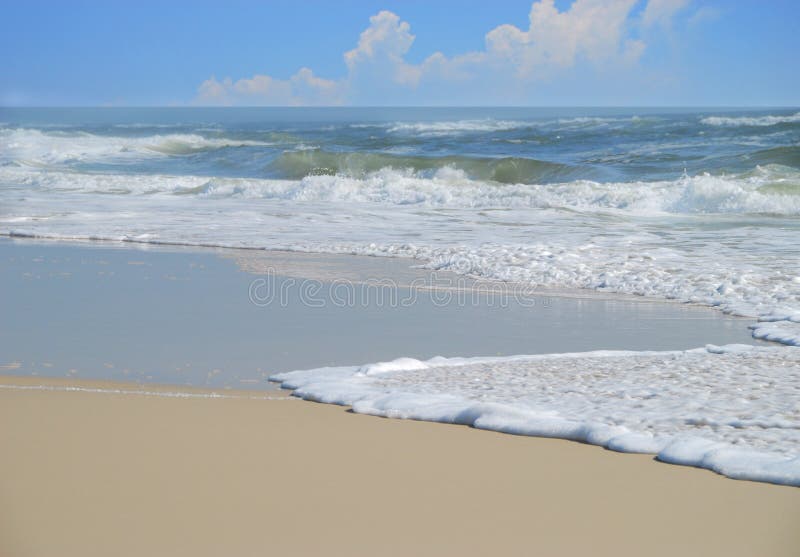 Ocean Surf and Pretty Sky stock image. Image of shore - 4424641
