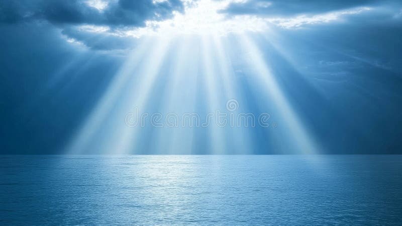 The Ocean Surface is Illuminated by a Dramatic Display of Light As Sun ...