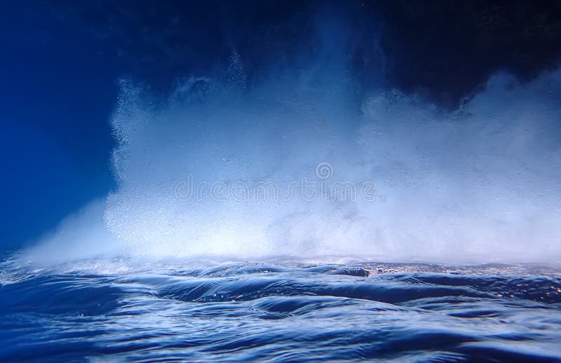 Bright Bubbles and Ocean Surface Flipped Perspective Stock Image ...