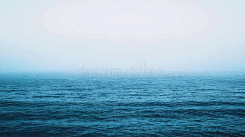 Ocean Tranquility Under a Vertical Gradient Sky Transitioning from Grey ...