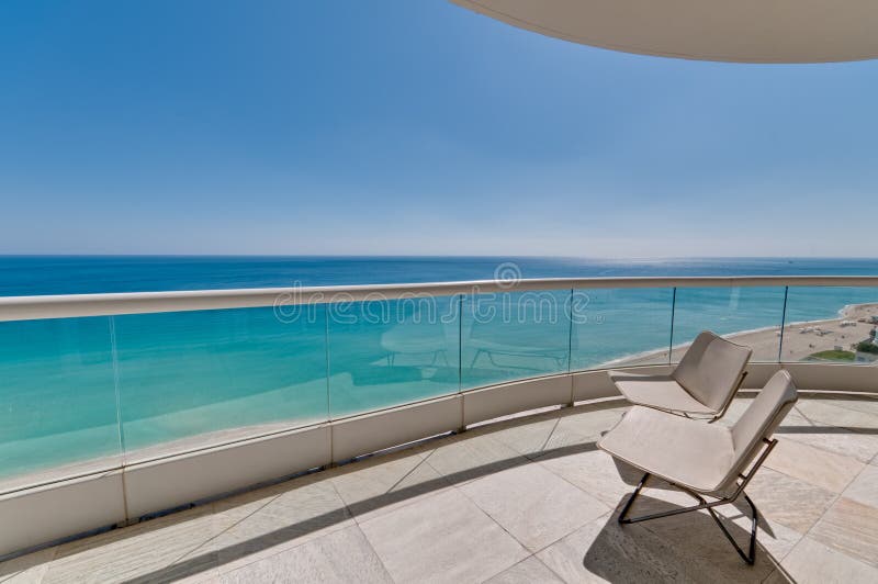 Ocean View stock photo. Image of peaceful, railing, rail - 18266696