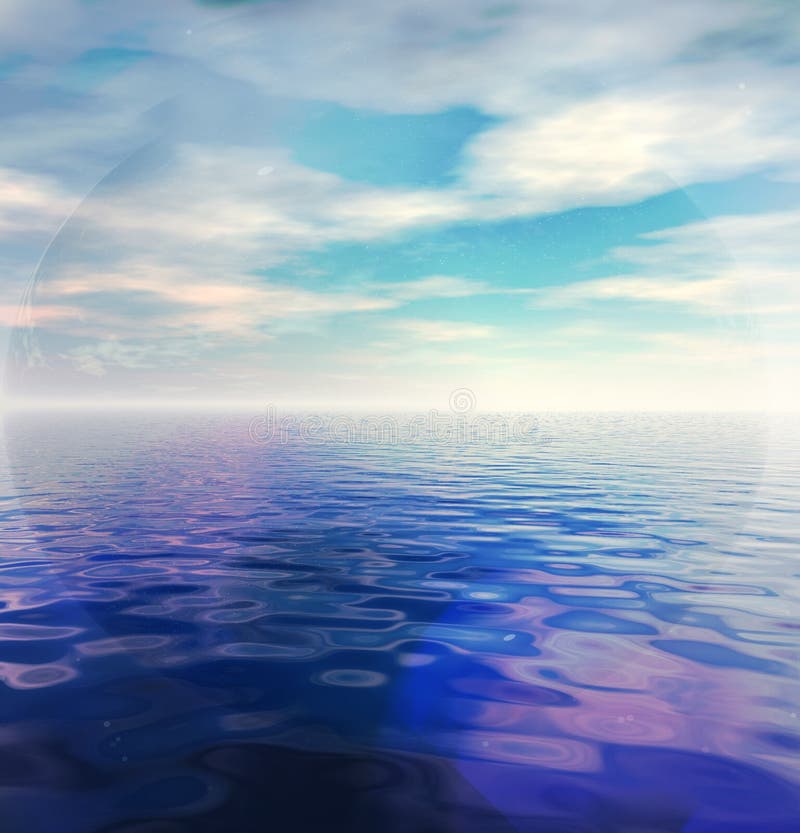 Ocean view stock illustration. Illustration of edge, misty - 2816584