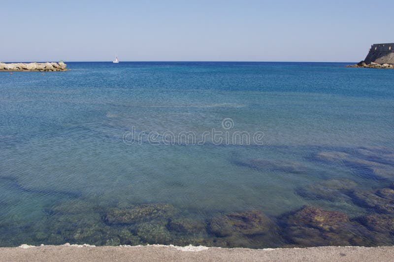 Ocean view boat stock image. Image of kallithea, greece - 147514853