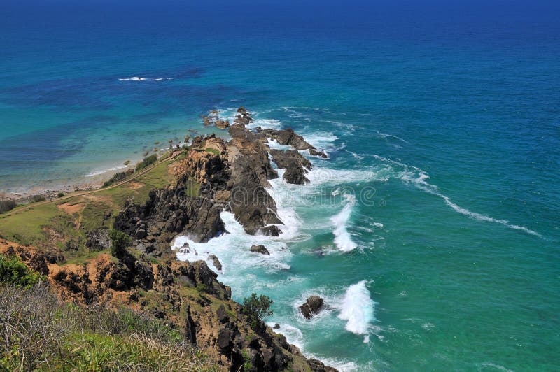 Ocean View at Byron Bay, Australia Stock Photo - Image of south, point ...