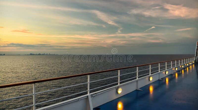 Ocean View from Cruise Ship Stock Photo - Image of destination, dawn ...